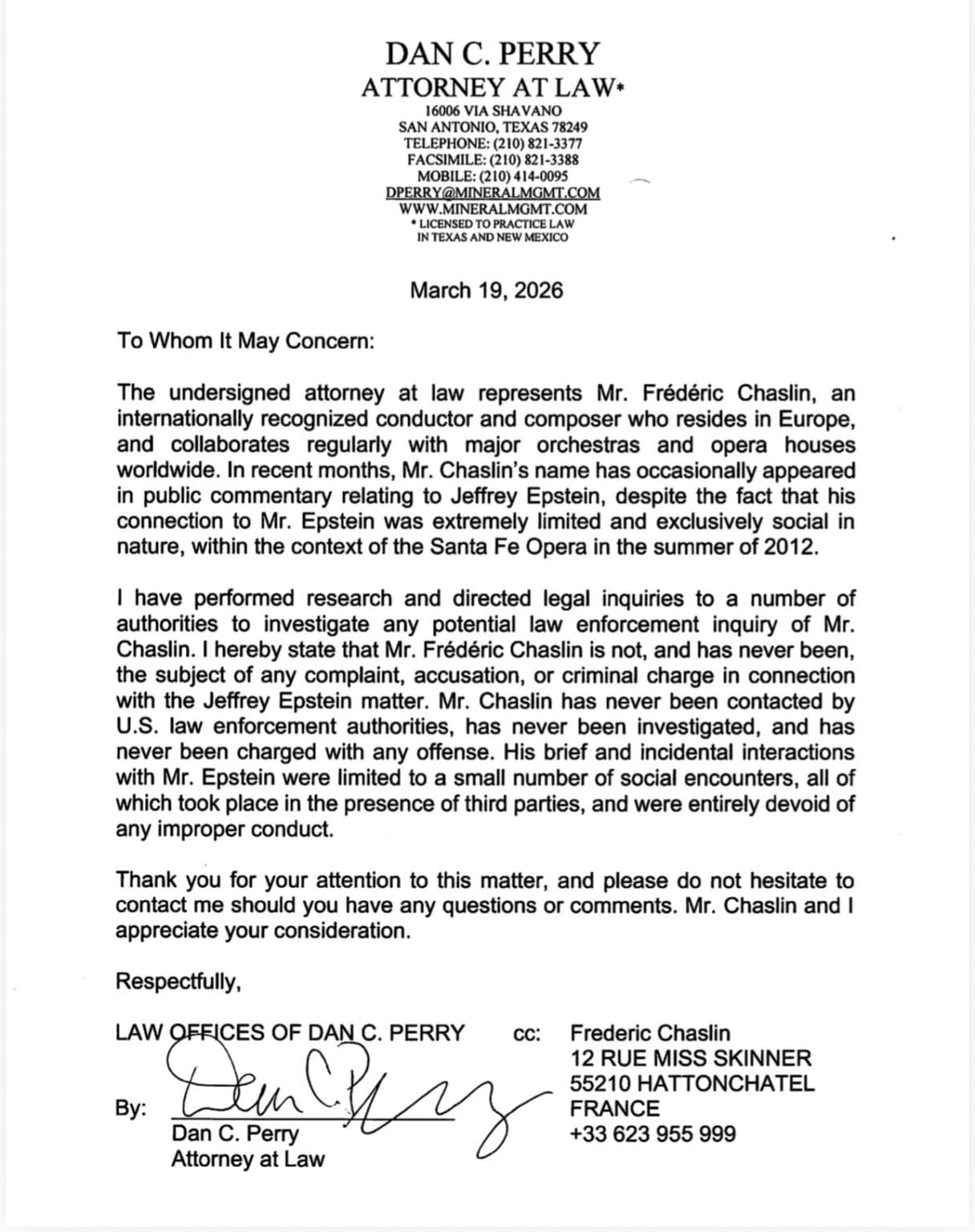 A conductor offers full account of his Jeffrey Epstein connection ...